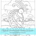 Dance of the Kokopelli Coloring Page, Printable Southwest Line Art by ...