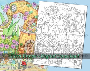 Bug Coloring Page Food Instant Download Insects Coloring | Etsy