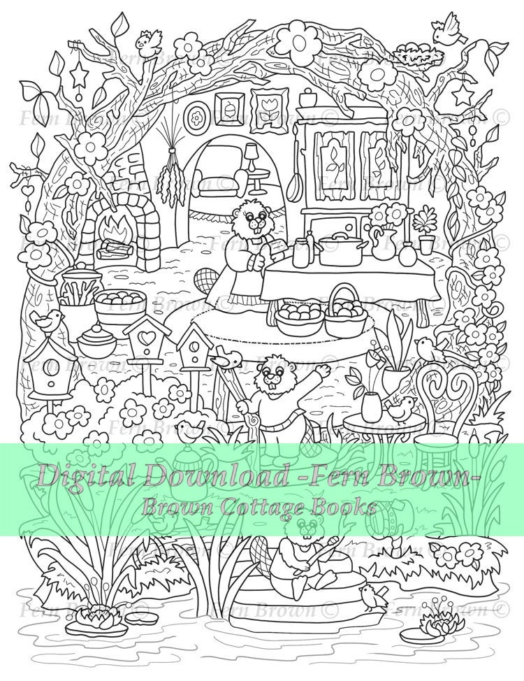 Burrow Coloring Page, Line Art, Animal Homes, Printable Download ...