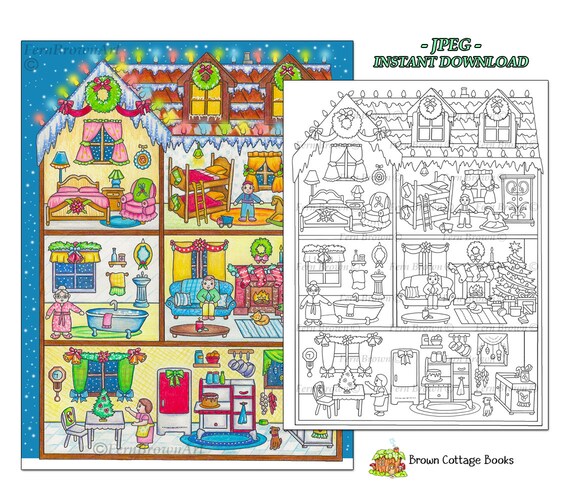 Dollhouse Coloring Page