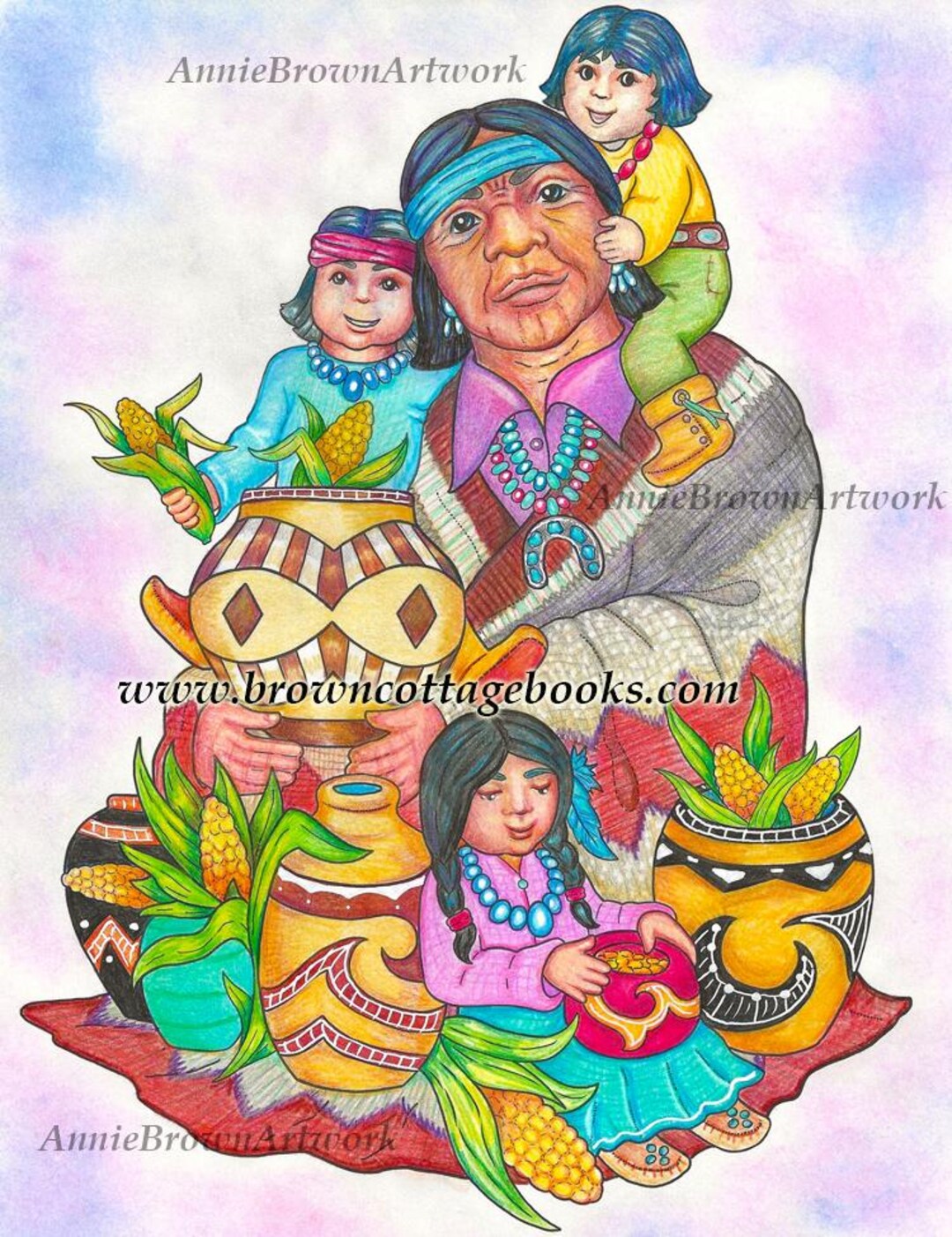 Harvest Storyteller Coloring Page Instant Download Printable File Line ...