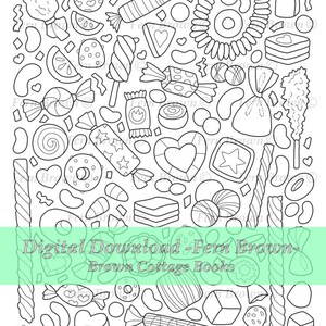 Candy Sweet Treats Coloring Page Instant Download Printable File Line ...