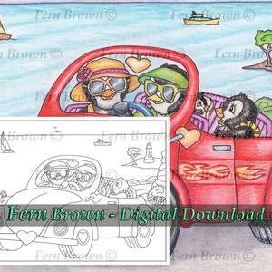 Penguin Coloring Page Instant Download Animals Coloring | Etsy