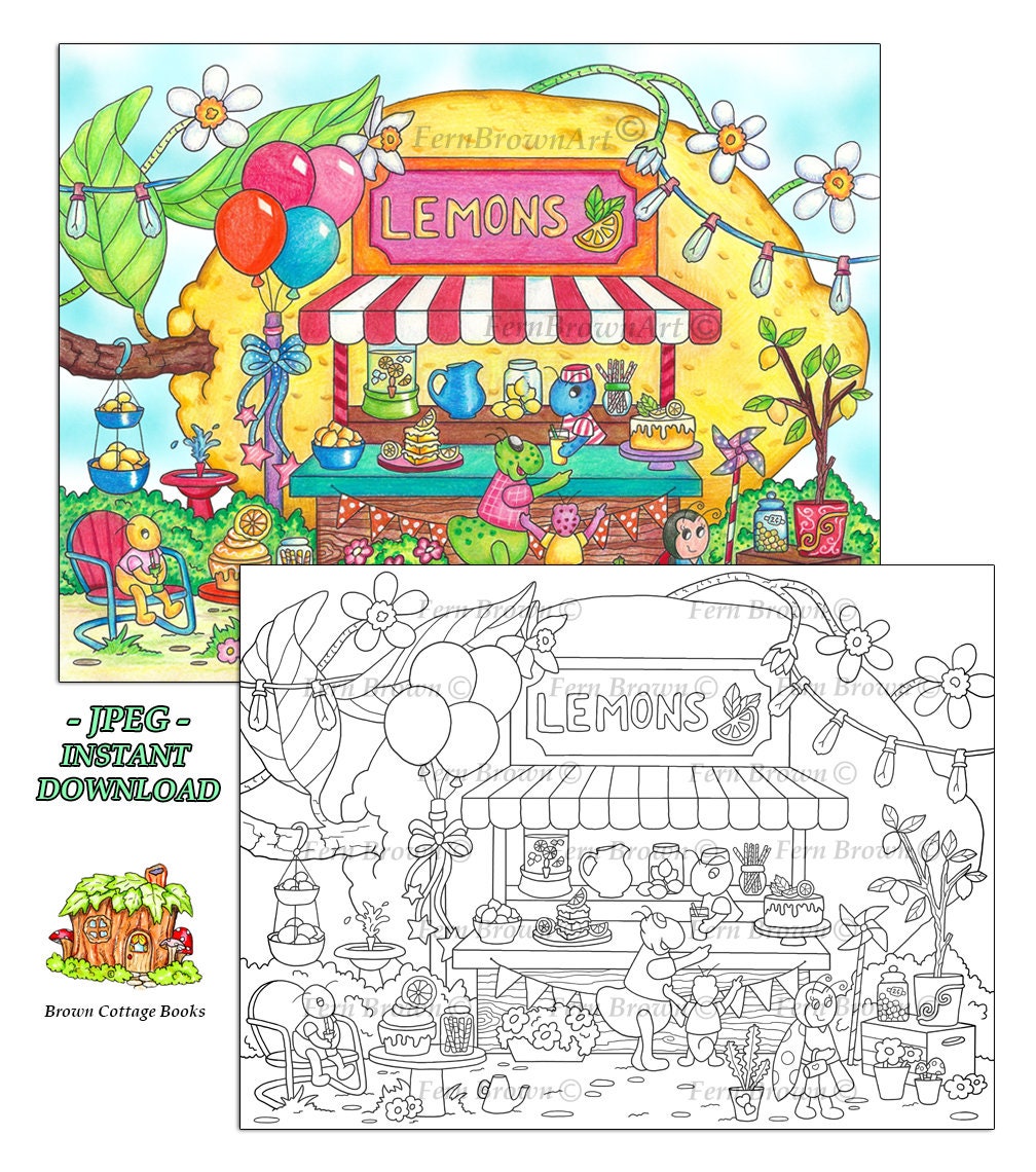 Bug Coloring Page Food Instant Download Insects Coloring - Etsy