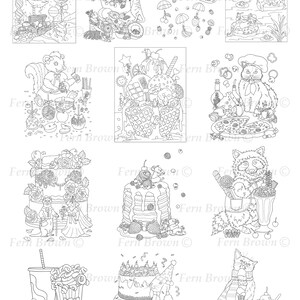 PDF Digital Download Animals Food Line Art Cute & Crazy Critters ...