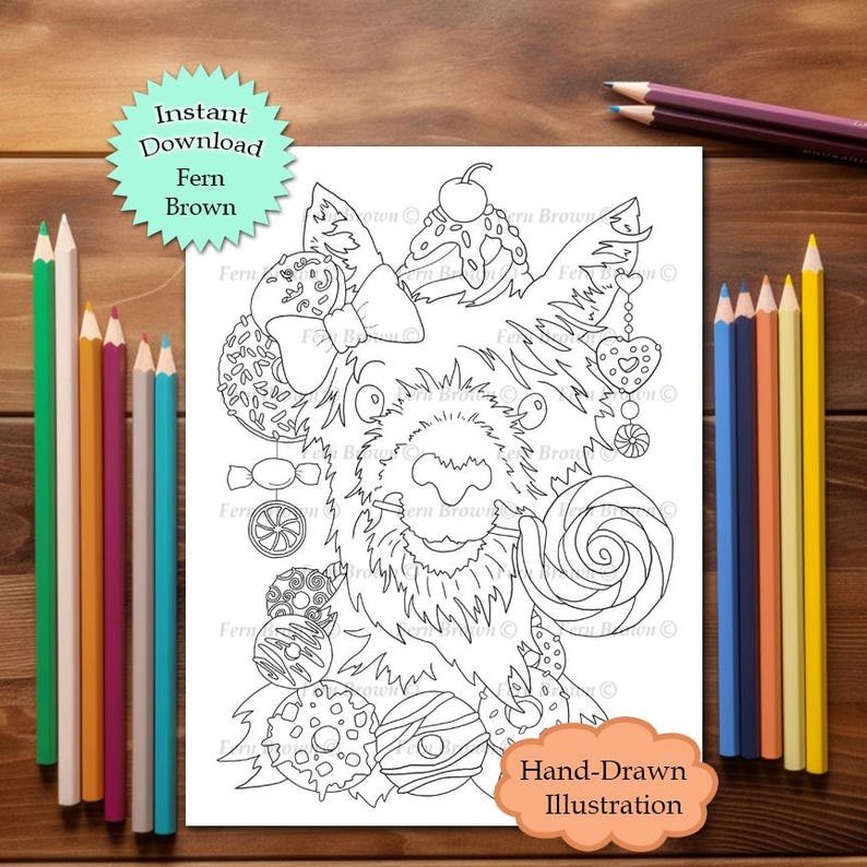 Cute & Crazy Critters Foodies Vol. 1 Coloring Book | Line Art Printable ...