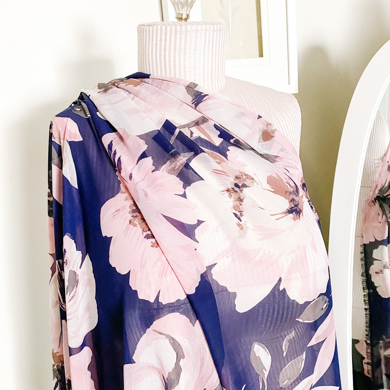 Floral Chiffon Fabric Floral Fabric Dress Fabric Designer - Etsy