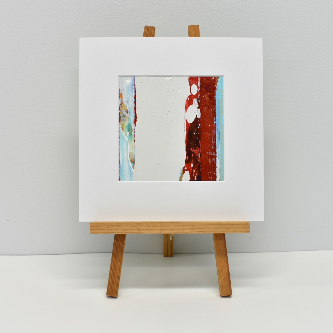 Tiny Abstract Painting, Minimalist Style Small-scale Artwork, Original ...