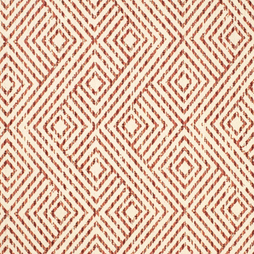 Red Diamond Geometric Woven Pattern Upholstery Fabric by the Yard - SKU ...