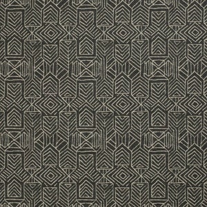 Black Abstract Global Woven Pattern Upholstery Fabric by the Yard - SKU ...