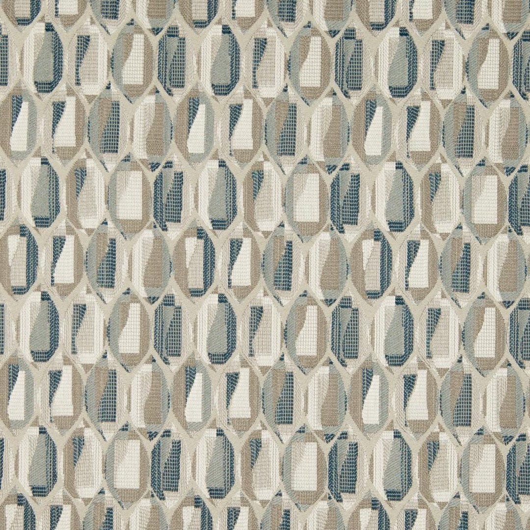 Blue Abstract Small Scale Woven Pattern Upholstery Fabric by the Yard ...