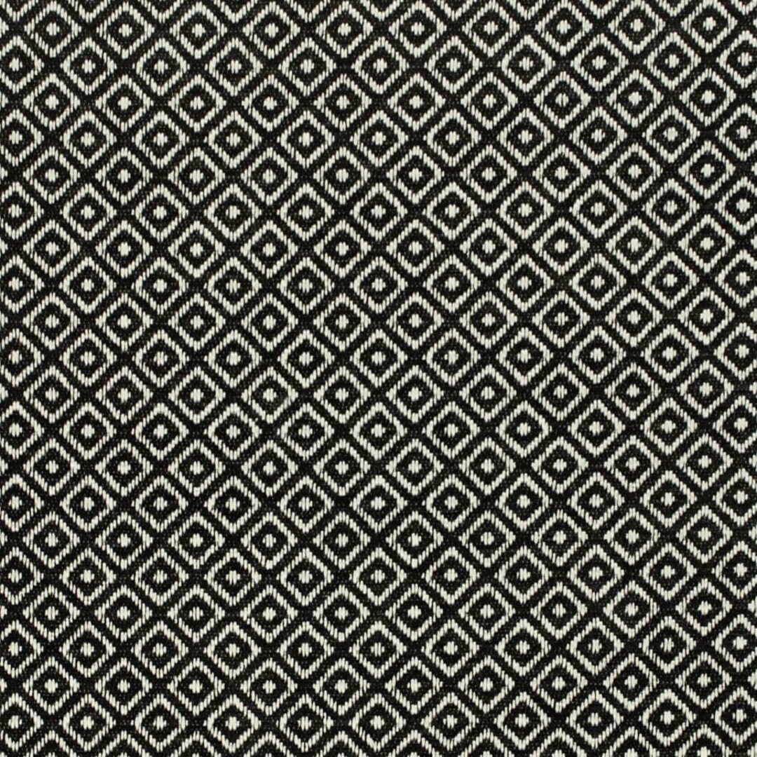 Black Diamond Small Scale Geometric Woven Pattern Upholstery Fabric by ...