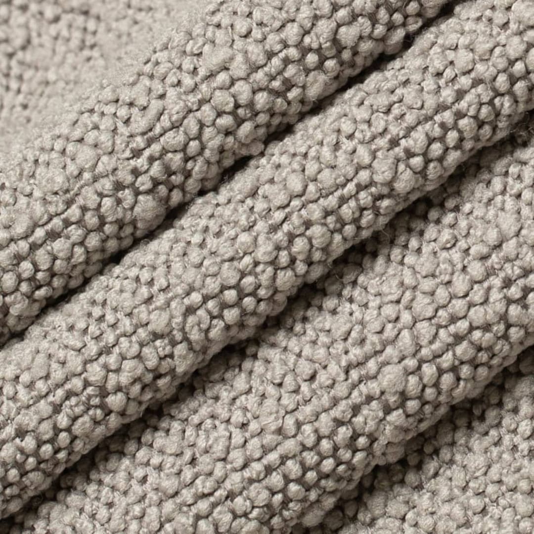 Grey Boucle Textured Upholstery Fabric by the Yard - SKU: Kenley Pewter ...