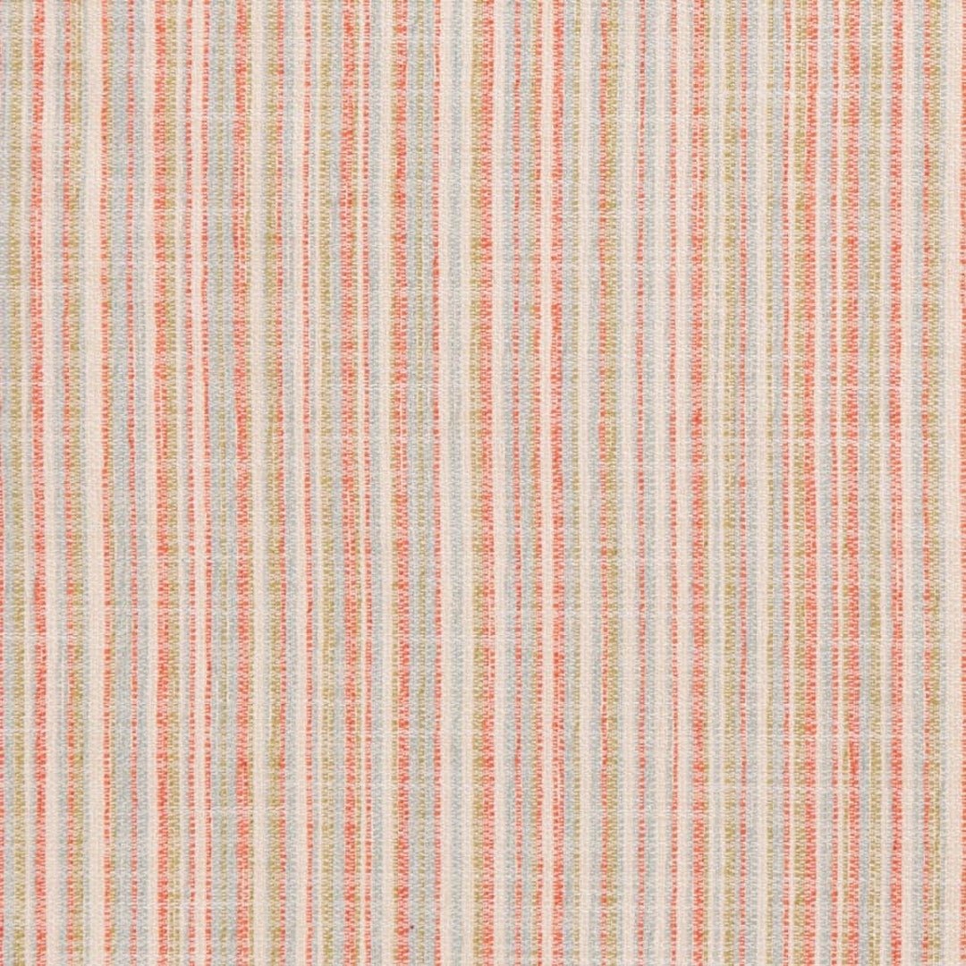 Orange Small Scale Stripe Woven Pattern Upholstery Fabric by the Yard ...