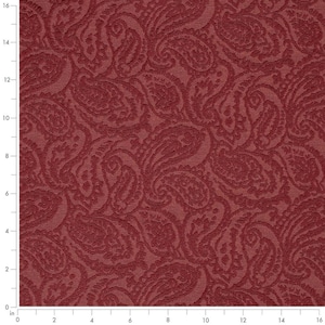 Red Paisley Woven Pattern Upholstery Fabric by the Yard - SKU: Dover ...