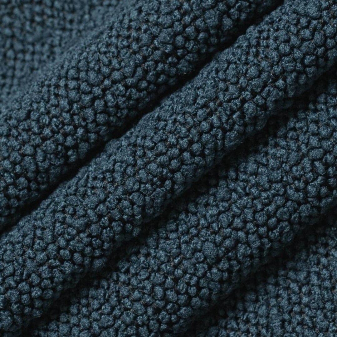 Blue Boucle Textured Upholstery Fabric by the Yard - SKU: Kenley Ink - Etsy