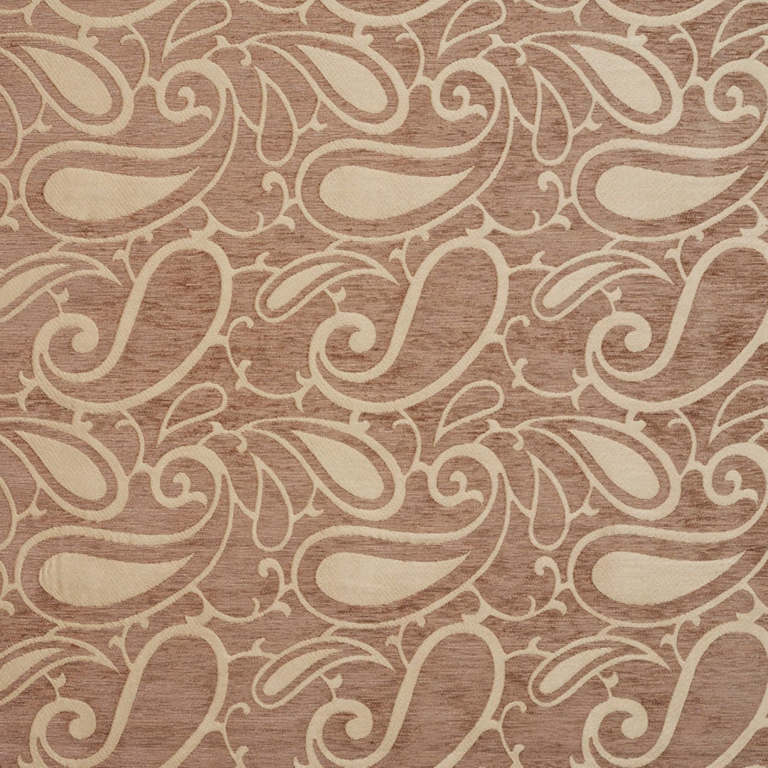 Brown Paisley Chenille Woven Pattern Upholstery Fabric by the Yard ...