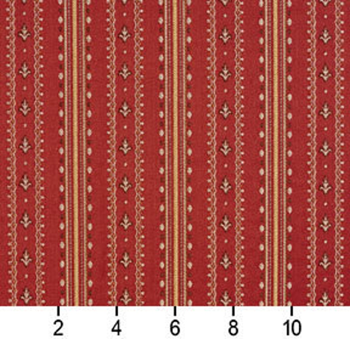 Deep Red Brown and Gold Stripes and Emblems Damask Brocade - Etsy