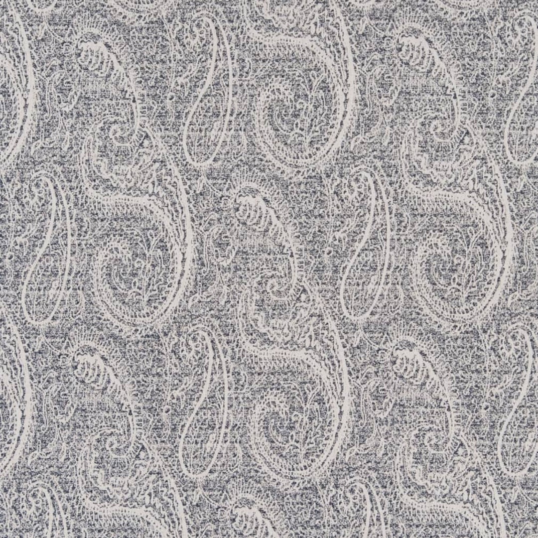 Blue Paisley Woven Pattern Upholstery Fabric by the Yard - SKU: Kimball ...