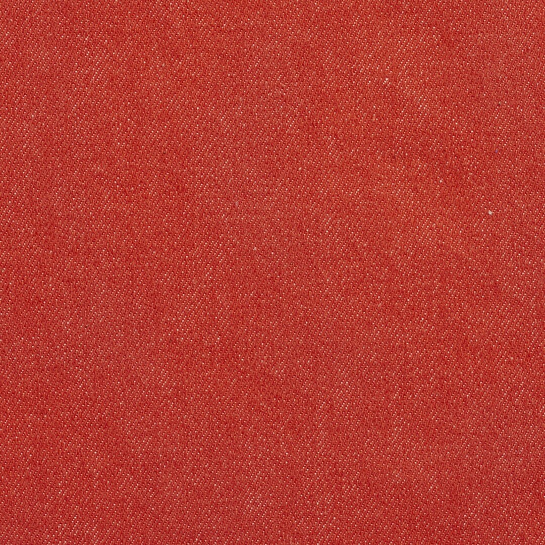 Red-orange Washed Preshrunk Upholstery Grade Denim Fabric by the Yard ...