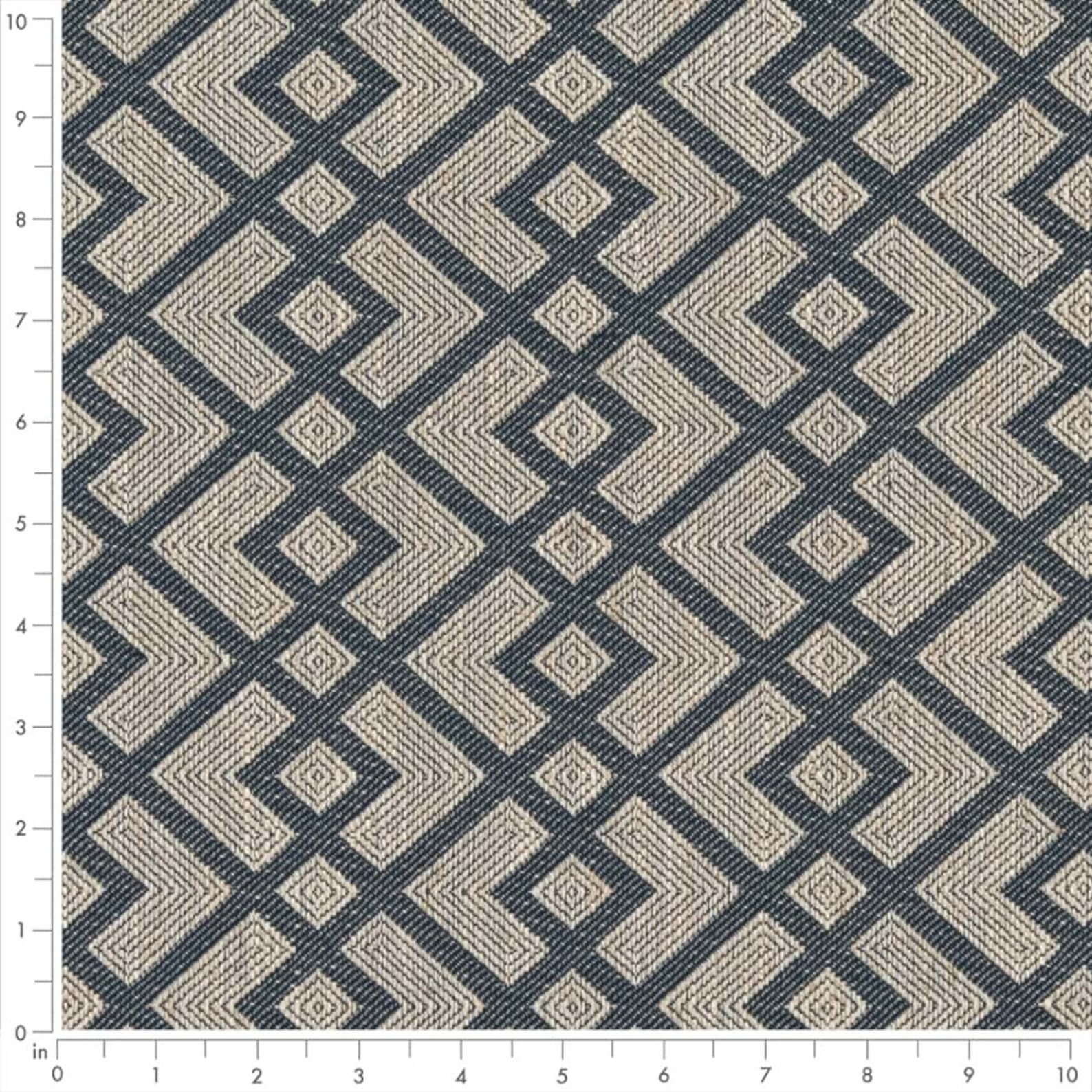 Blue Geometric Woven Pattern Upholstery Fabric by the Yard - SKU ...