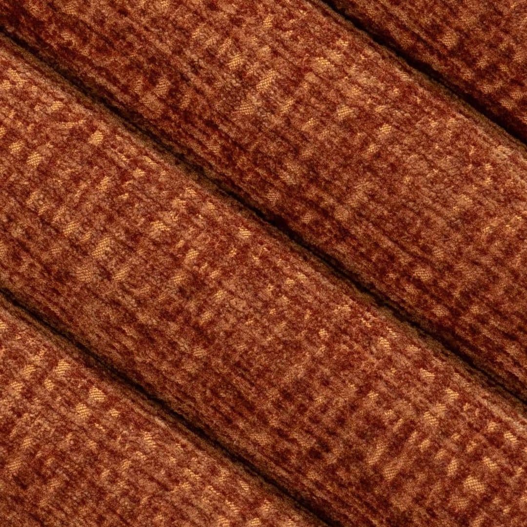Orange Stain Resistant Performance Pet Friendly Chenille Upholstery ...