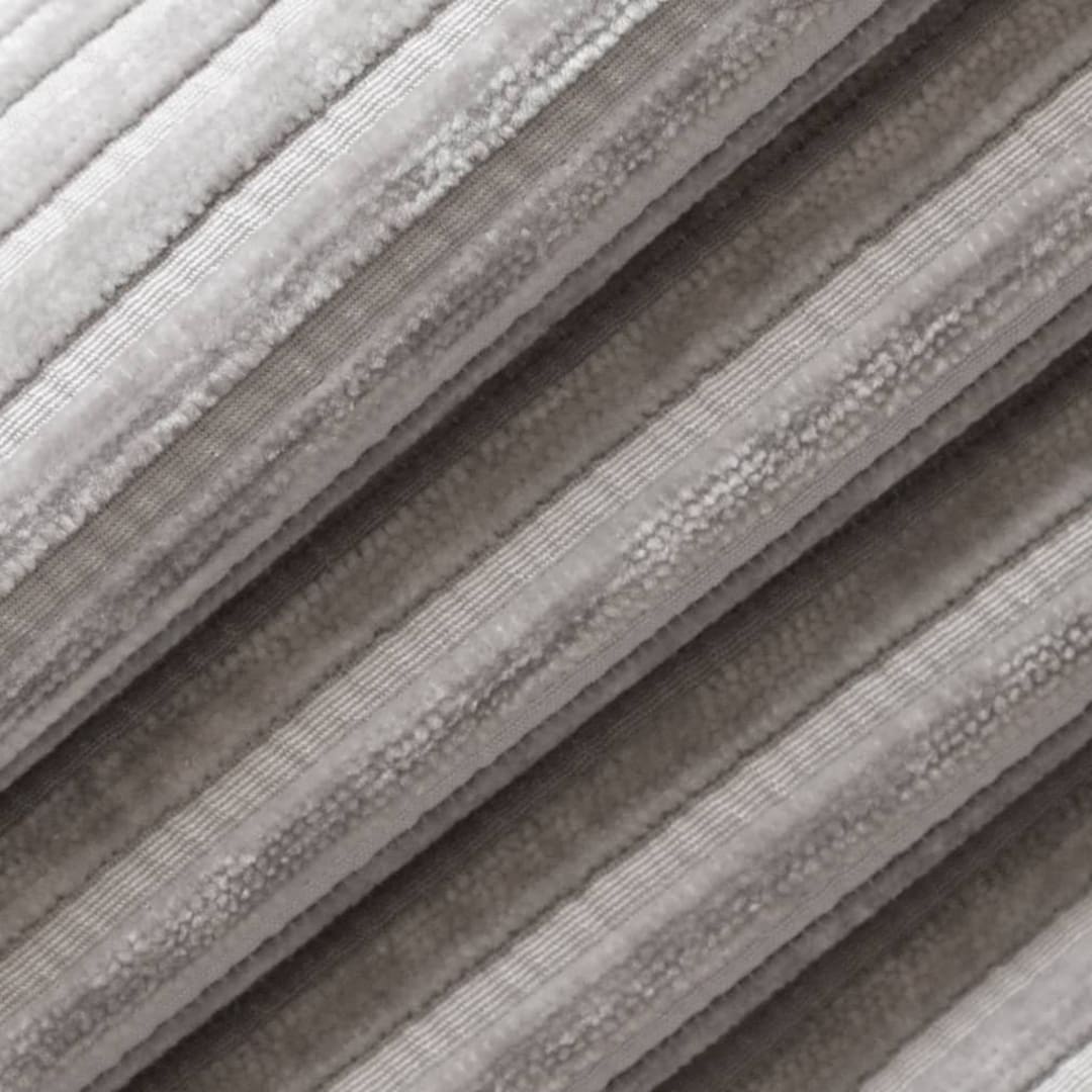 Grey Striped Chenille Upholstery Fabric by the Yard - SKU: Roberto ...