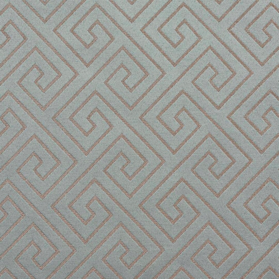 Aqua Greek Key Geometric Woven Pattern Upholstery Fabric by the Yard ...