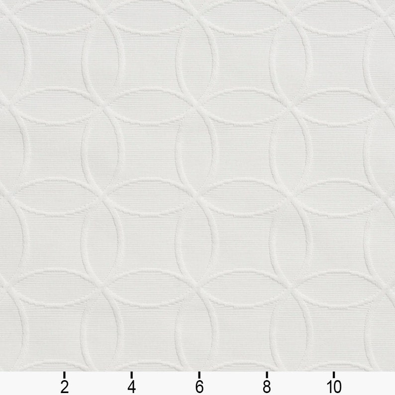 White Geometric Matelasse Woven Pattern Upholstery Fabric by the Yard ...
