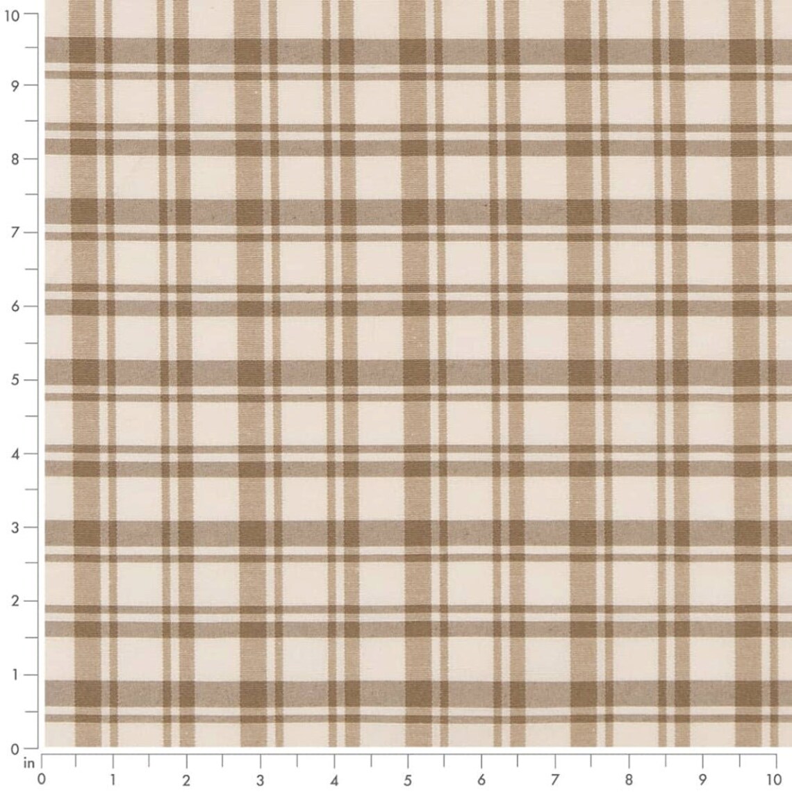 Natural Brown Plaid Woven Pattern Upholstery Fabric by the Yard - SKU ...
