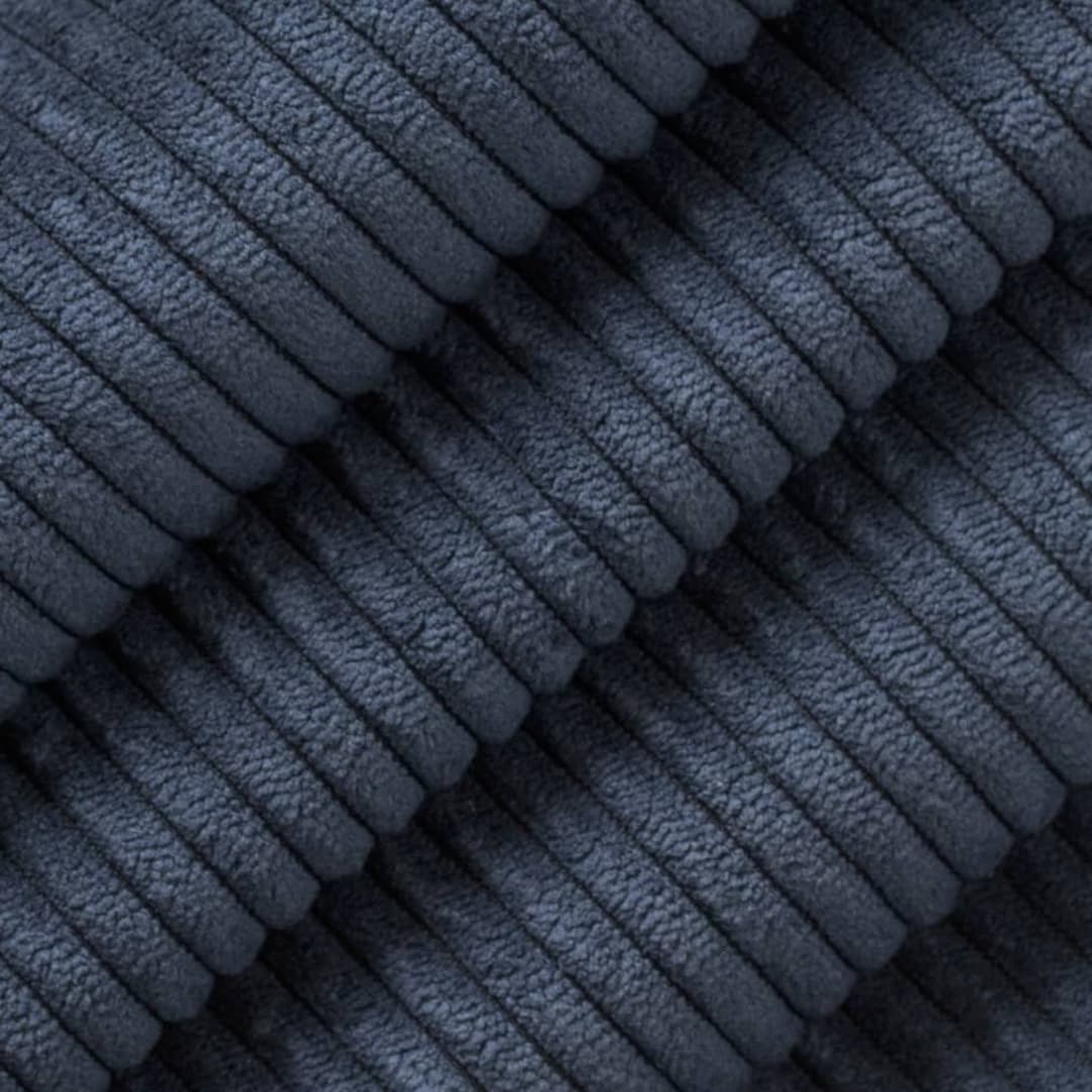Blue Small Scale Stripe Corduroy Velvet Upholstery Fabric by the Yard ...