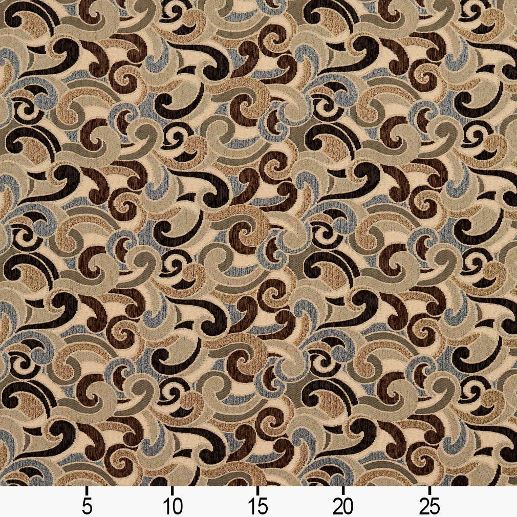 Brown Abstract Woven Pattern Upholstery Fabric by the Yard - SKU: Elvis ...
