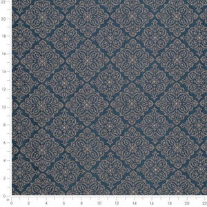 Navy Damask Diamonds Woven Pattern Upholstery Fabric by the Yard - SKU ...
