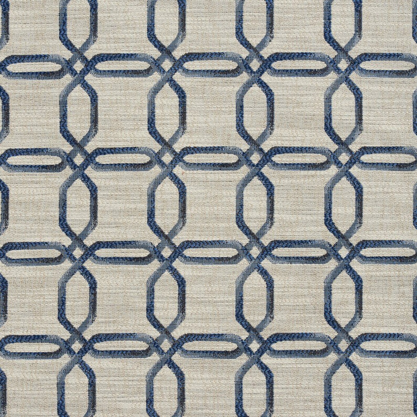 Blue Abstract Geometric Woven Pattern Upholstery Fabric by the Yard ...