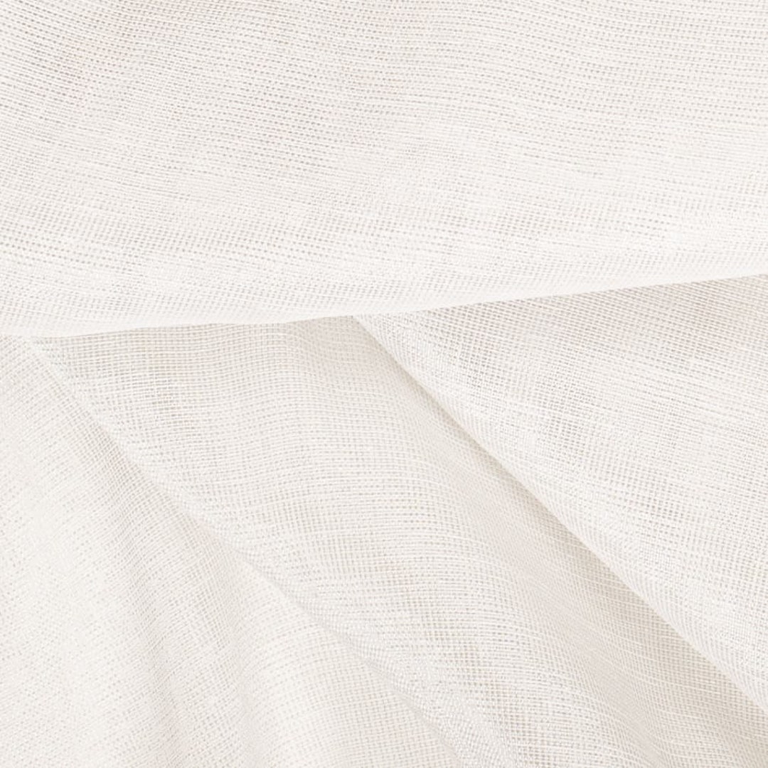 White Linen Look Sheer Upholstery Fabric by the Yard - SKU: Orion ...
