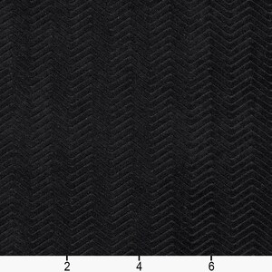 Black Herringbone Small Scale Geometric Velvet Woven Pattern Upholstery ...