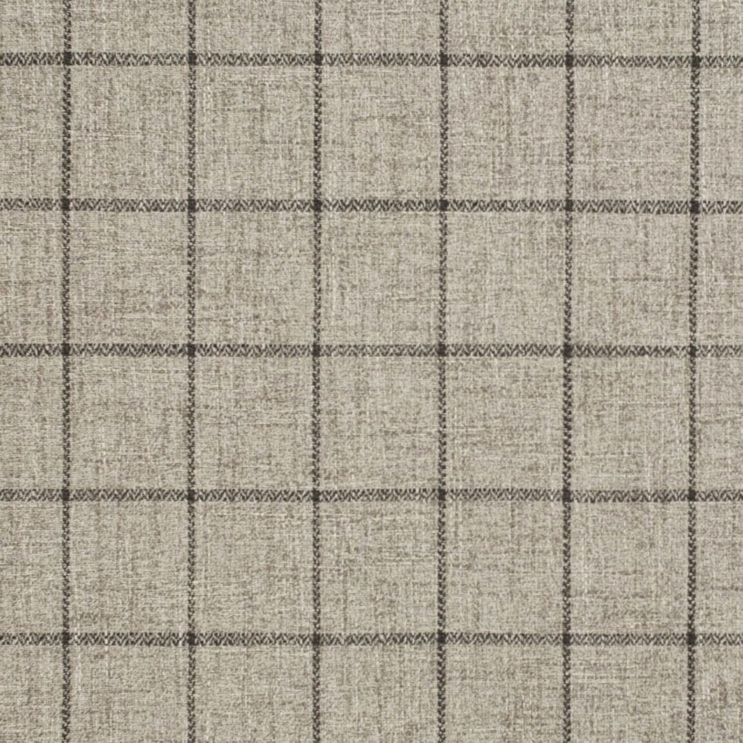 Natural Grey Plaid Woven Pattern Upholstery Fabric by the Yard - SKU ...