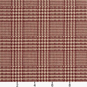 Red Made in America Check Plaid Woven Pattern Upholstery Fabric by the ...