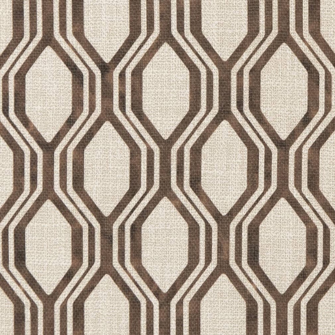 Brown Abstract Geometric Print Upholstery Fabric by the Yard - SKU ...