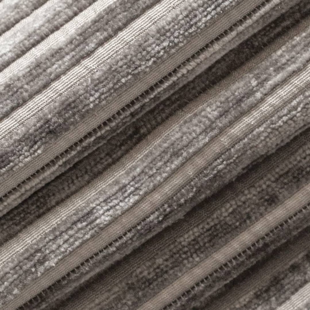 Grey Striped Chenille Upholstery Fabric by the Yard - SKU: Roberto ...