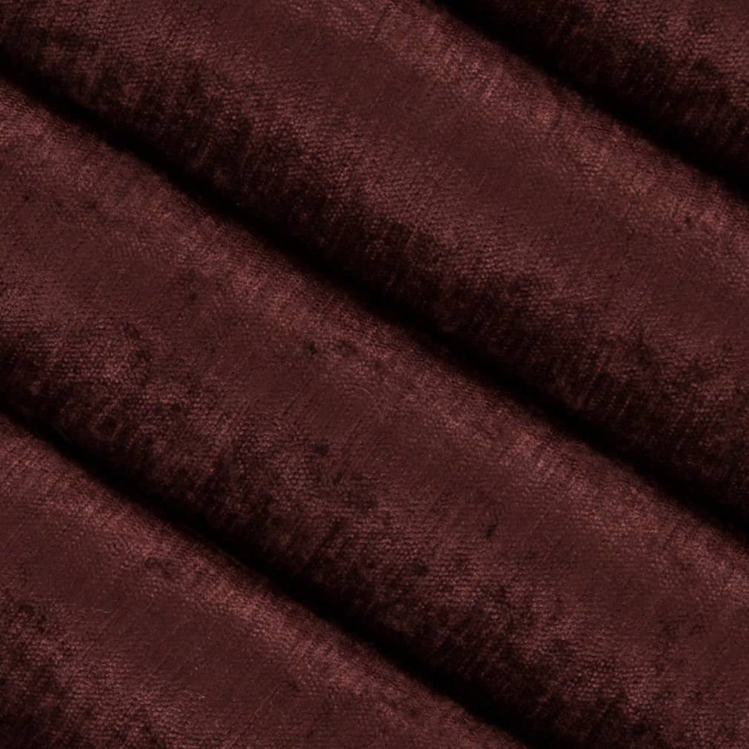 Red Velvet Upholstery Fabric by the Yard - SKU: Percey Bordeaux - Etsy