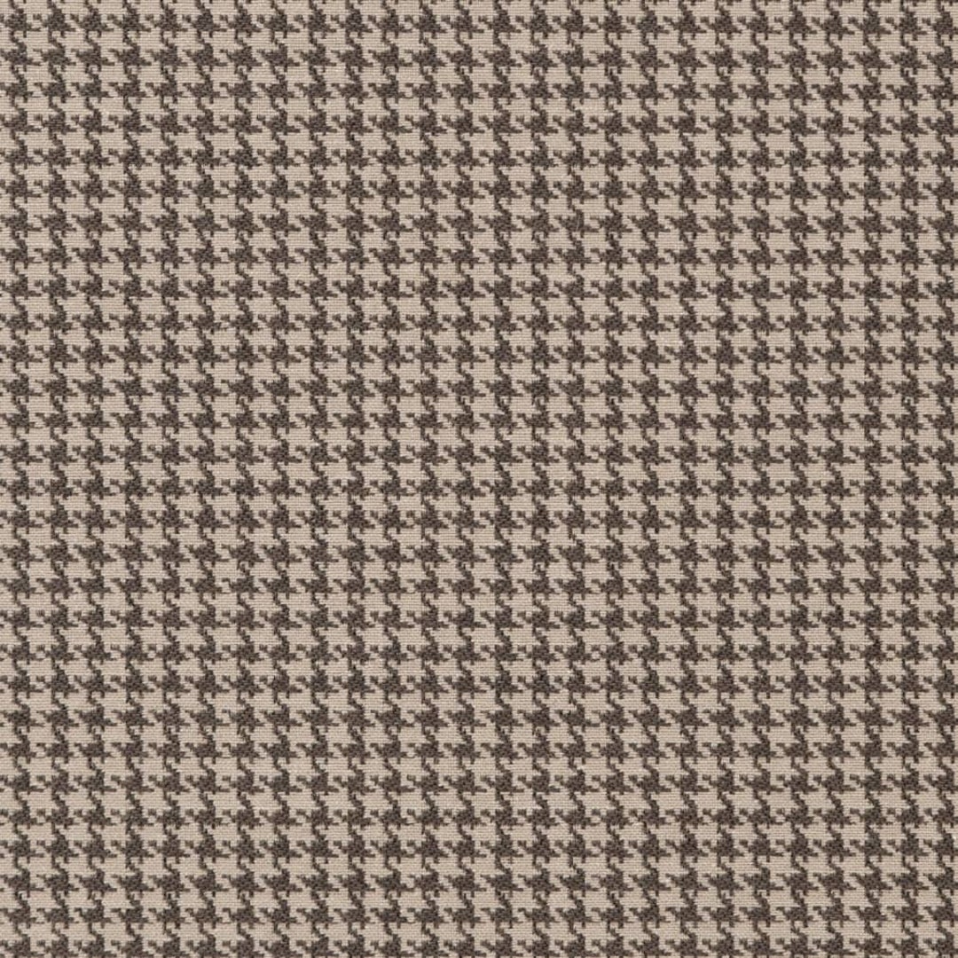 Brown Made in America Check Small Scale Houndstooth Check Woven Pattern ...