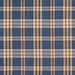 Blue Plaid Linen Look Woven Pattern Upholstery Fabric by the Yard - SKU ...
