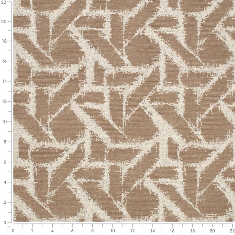 Brown Geometric Woven Pattern Upholstery Fabric by the Yard - SKU ...