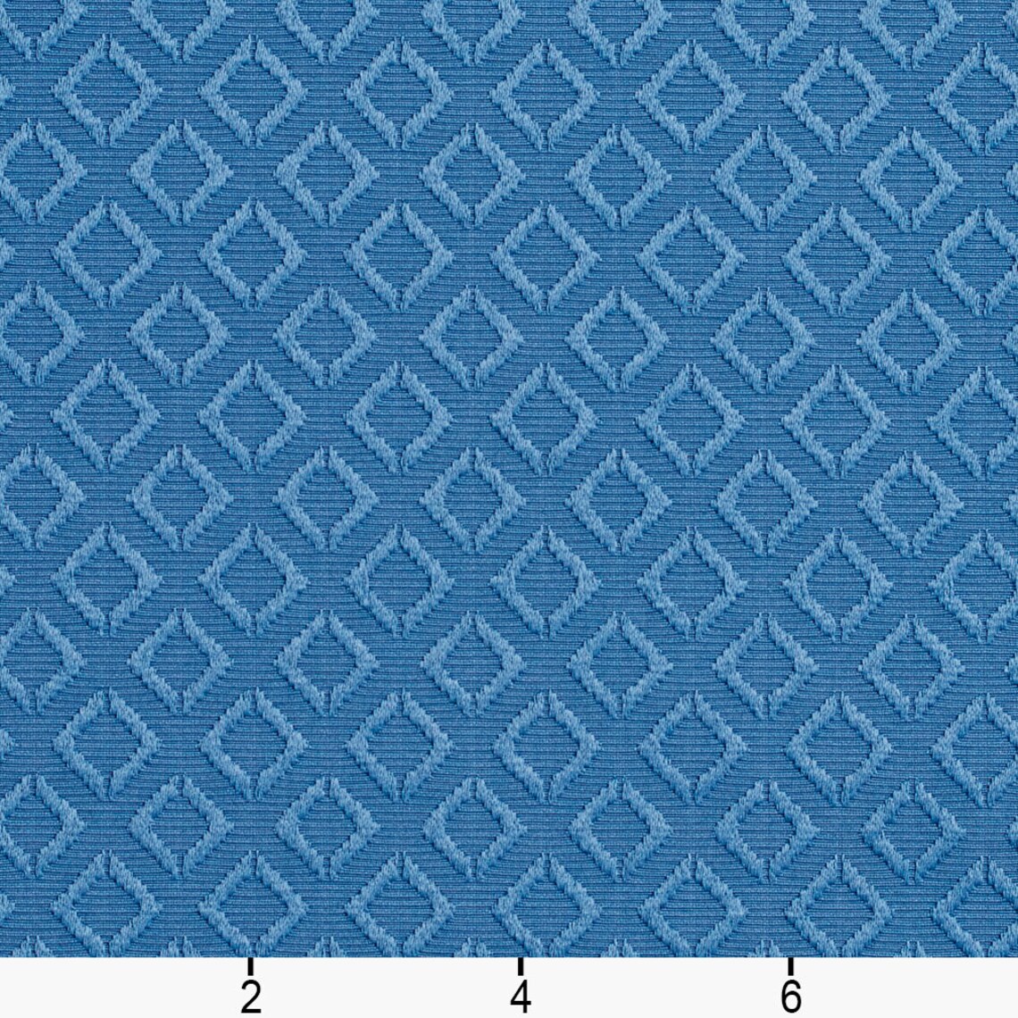 Blue Diamond Small Scale Geometric Matelasse Woven Pattern Upholstery ...