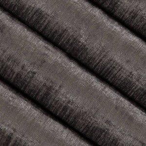 Grey Velvet Upholstery Fabric by the Yard - SKU: Percey Heather - Etsy