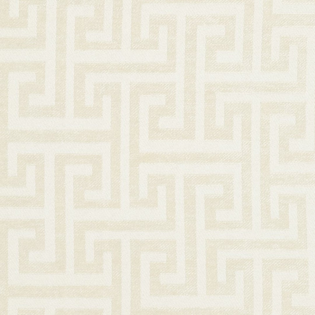 White Greek Key Geometric Woven Pattern Upholstery Fabric by the Yard ...