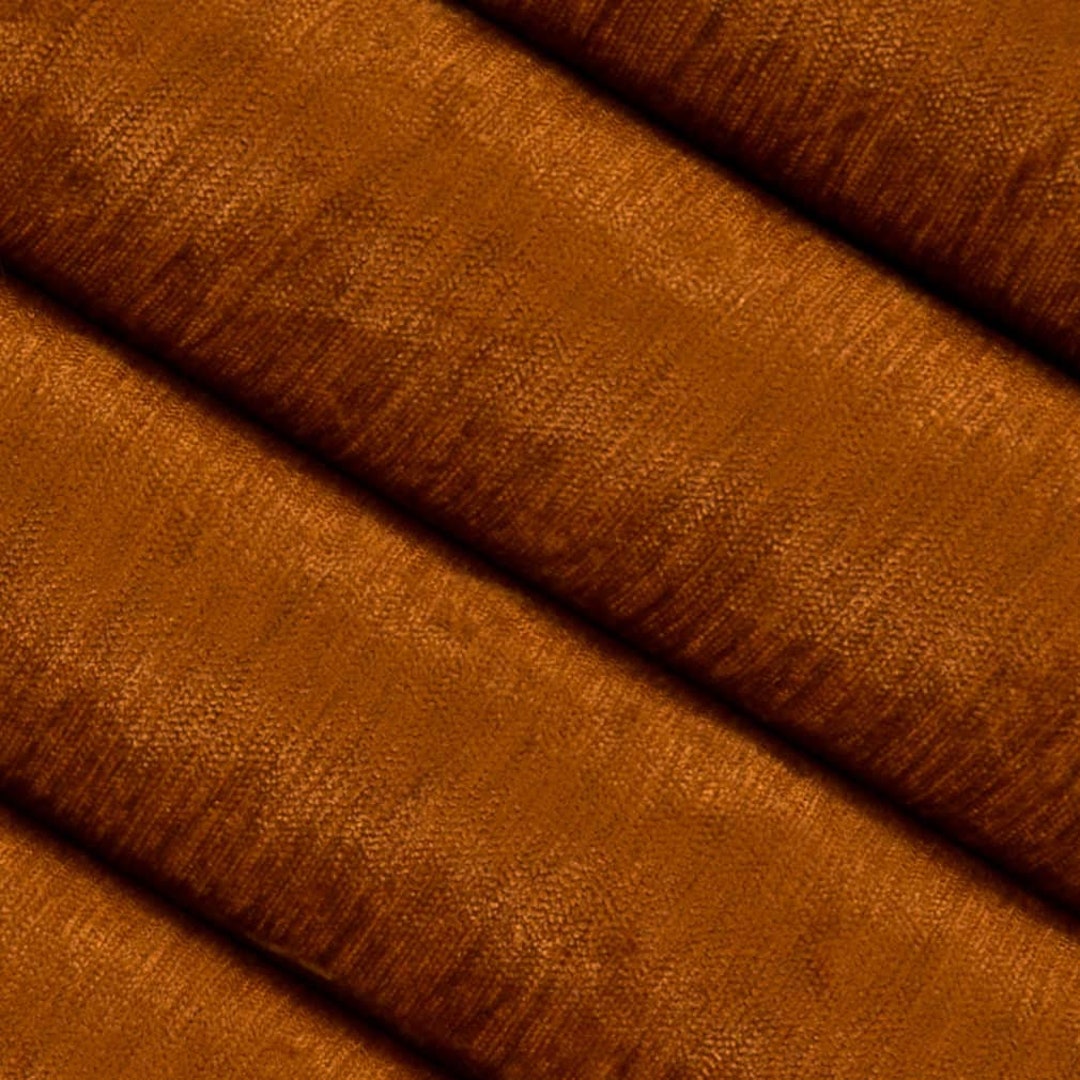 Orange Velvet Upholstery Fabric by the Yard - SKU: Percey Marmalade - Etsy