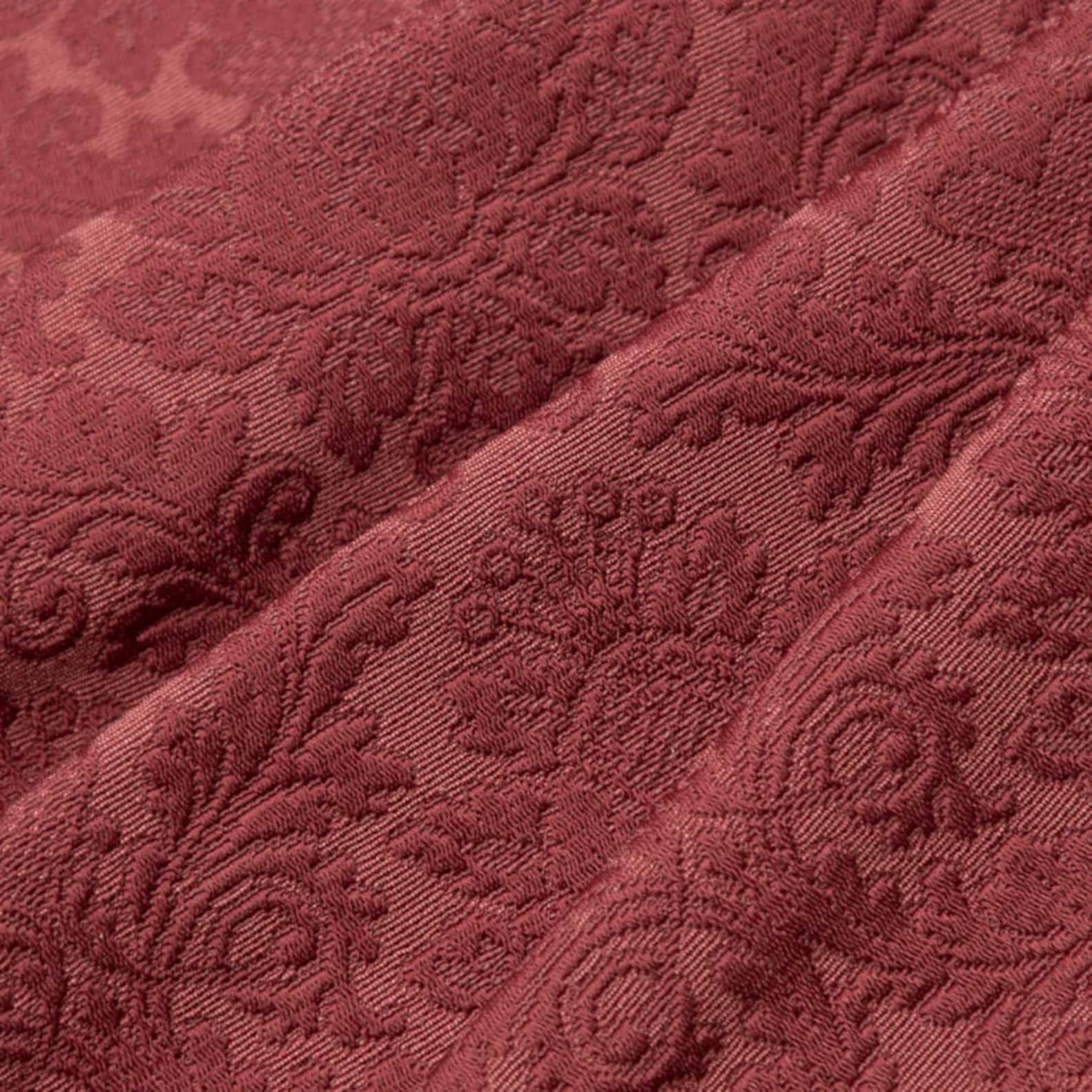 Red Damask Woven Pattern Upholstery Fabric by the Yard - SKU: Dior Ruby ...