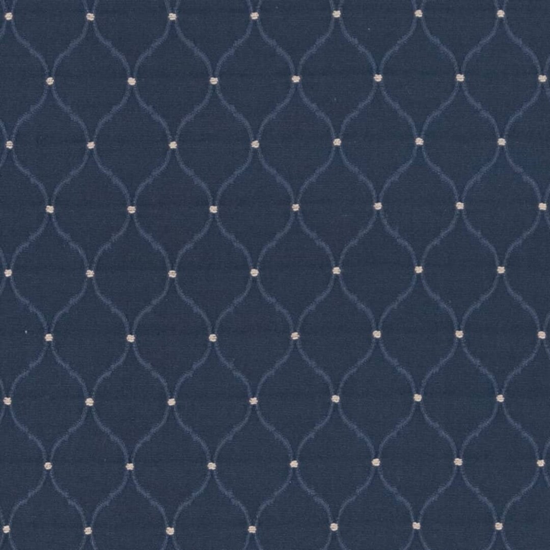 Blue Abstract Geometric Woven Pattern Upholstery Fabric by the Yard ...